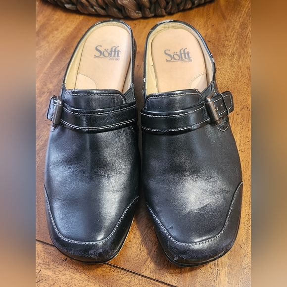 Sofft | Shoes | Soft Black Leather Clogs | Poshmark